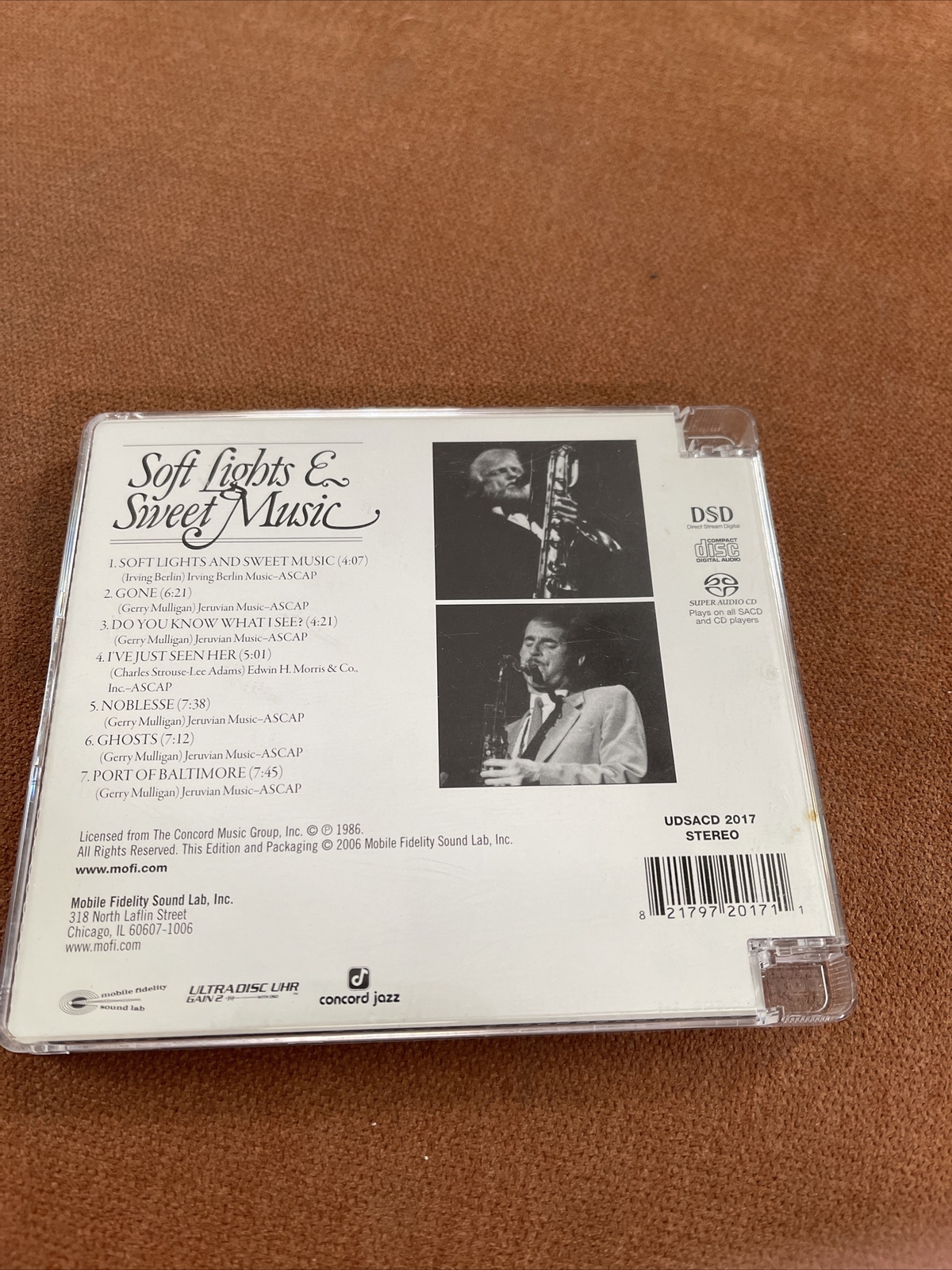MFSL SACD Gerry Mulligan Meets Scott Hamilton Soft Lights & Sweet Music ...