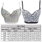 Women Sexy Shiny Diamond Rhinestones Bra Corset Bustier Crop Tank Top ...