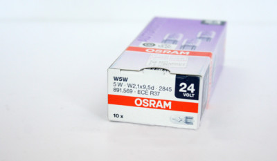 10pcs OSRAM W5W 2845 T10 24V 5W W2.1x9.5D truck indoor light Licence ...