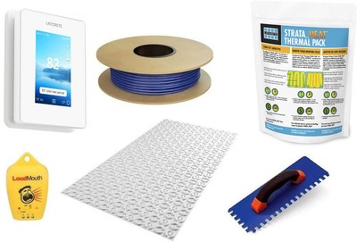 Laticrete 120V Strata Heat Kit: WiFi Thermostat, Mat, Cable, Tools Heat ...