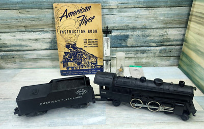 _Vtg American Flyer Lines 303 4-4-2 Locomotive & Tender S-Gauge Sound ...