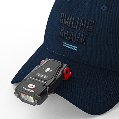 Rechargeable Induction USB LED-Headlamp Clip On Cap Hat Light Torch ...