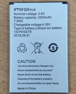 Genuine IMO Q3 Plus Battery For IMO Q3 Plus ONLY 2000mAh | eBay