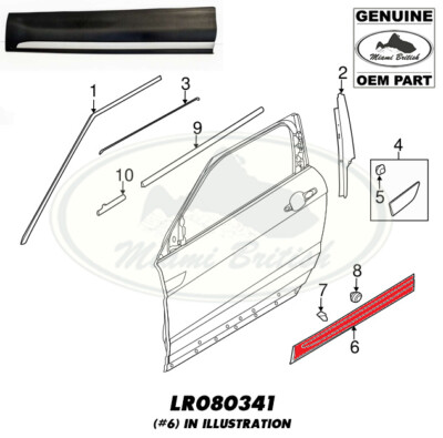LAND ROVER LOWER MOLDING RIGHT RANGE EVOQUE 12-18 2.0L LR080341 GENUINE ...