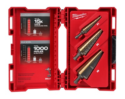 Milwaukee 48-89-9291 Milwaukee Cobalt Step Bit Kit (3PC) | eBay