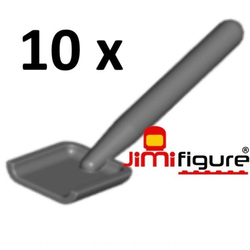 NEW 10 x LEGO Minifigure Utensil Shovel Spade Dark Bluish Grey 3837 ...