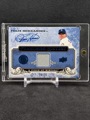 2008 Upper Deck Felix Hernandez Patch Autograph /75 *Game-Used ...