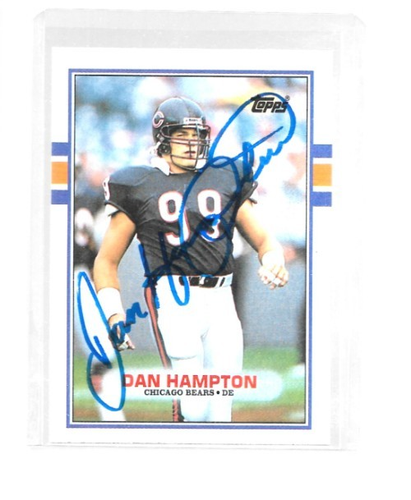 *DAN HAMPTON* 1989 Topps Hand-Signed Auto *CHICAGO BEARS* | eBay