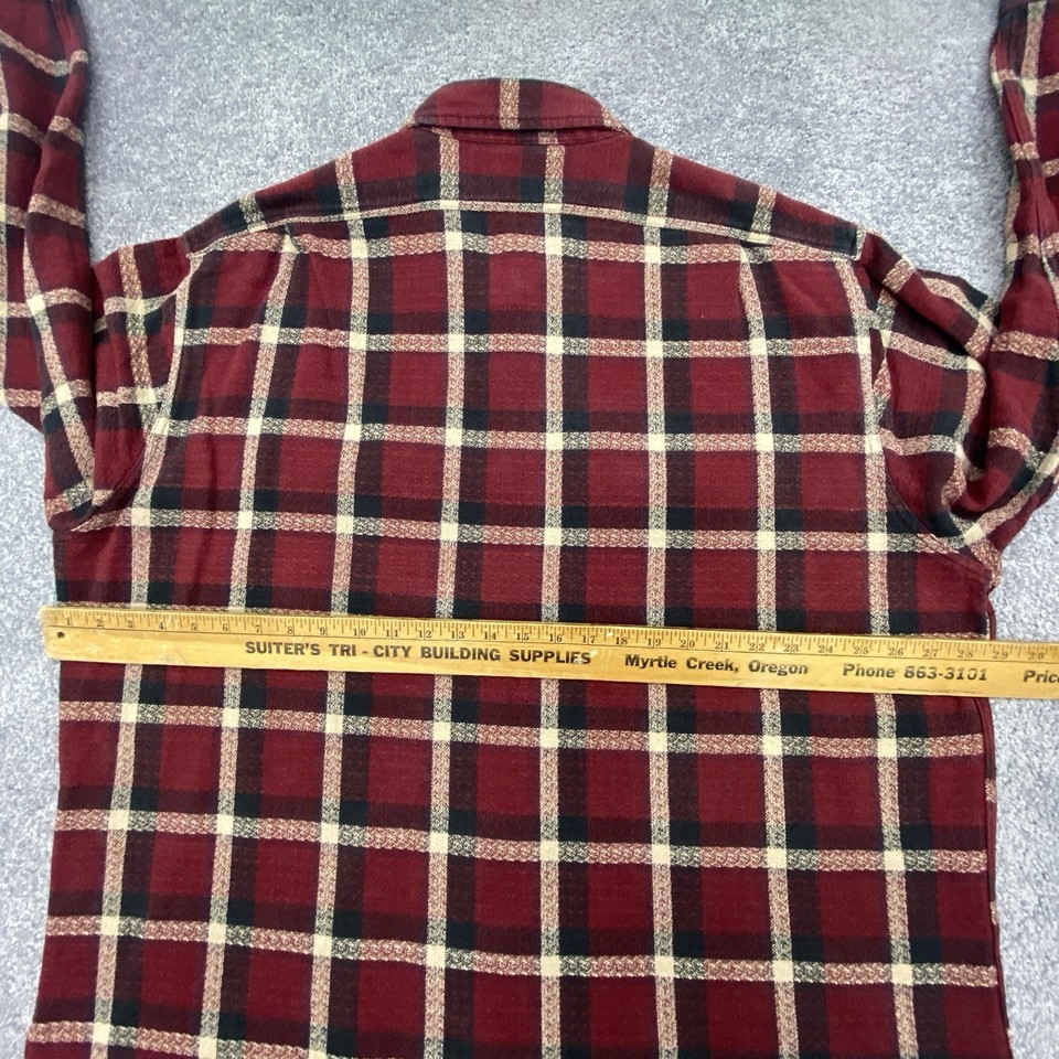 RRL Ralph Lauren Flannel Shirt Men's XXL Red Tartan Plaid Heavy Camping ...