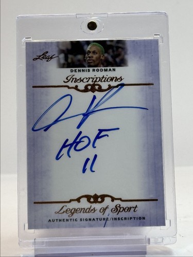 DENNIS RODMAN 2012-13 LEAF INSCRIPTIONS LEGENDS OF SPORT #I-DR1 AUTO ...
