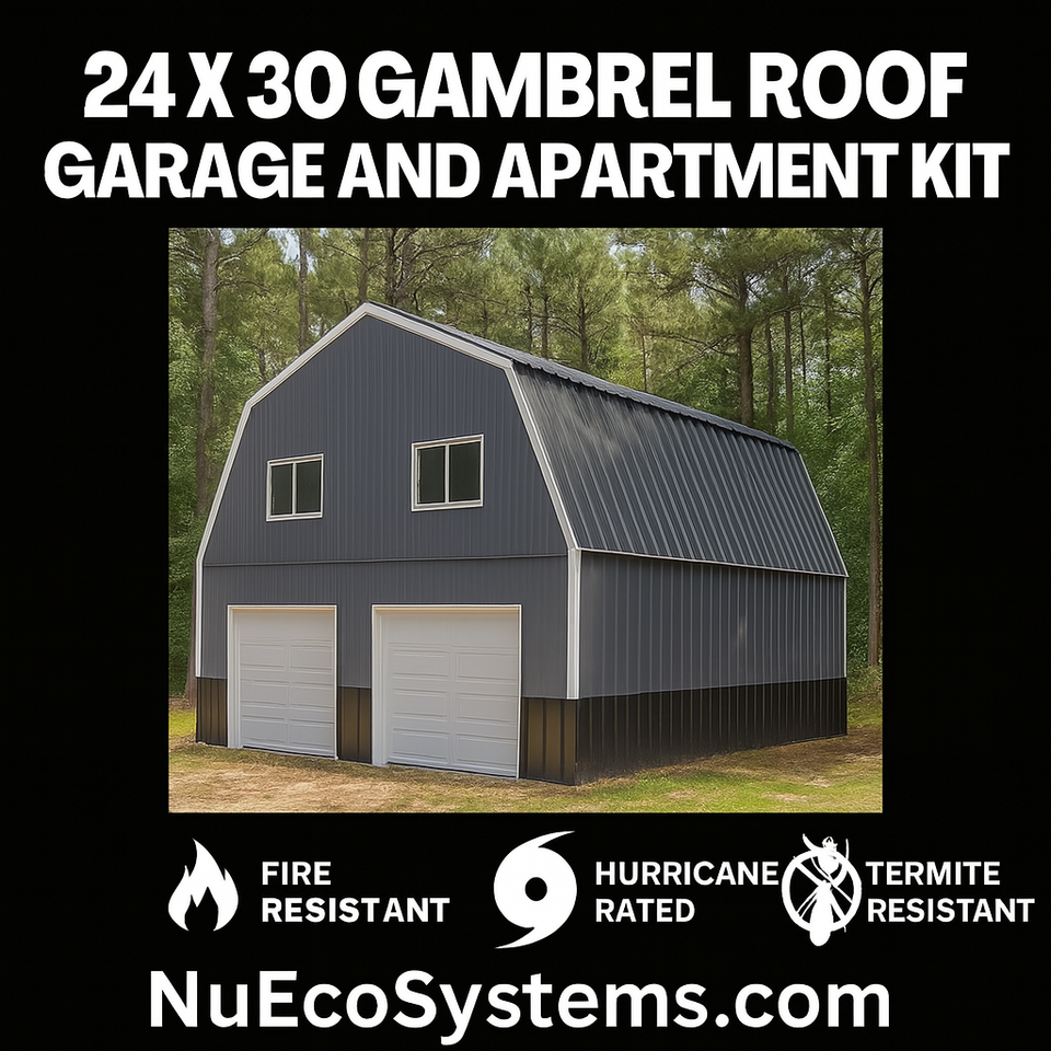 ADU KIT 22' x 24' Tall Lightweight Galvanized Steel Garage and ...