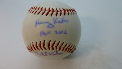 Harry Kalas & Todd Kalas Signed Rawlings Official League Ball with Case ...