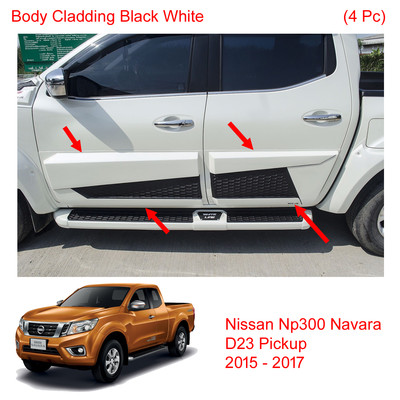 Side Molding Body Cladding For Nissan Navara Frontier NP300 D23 4Dr UTE ...