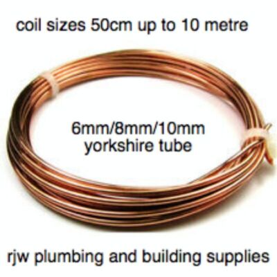 YORKSHIRE TUBE 6mm/8mm/10mm copper pipe/tube/plumbing/microbore/water ...