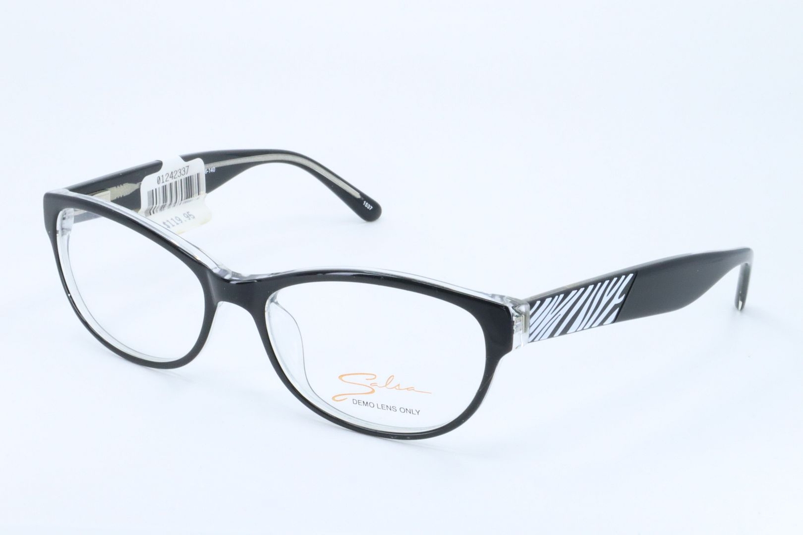 Salsa SA3006 Black-Crystal Cat Eye Women Full Rim 53-16-140 Eyeglasses ...