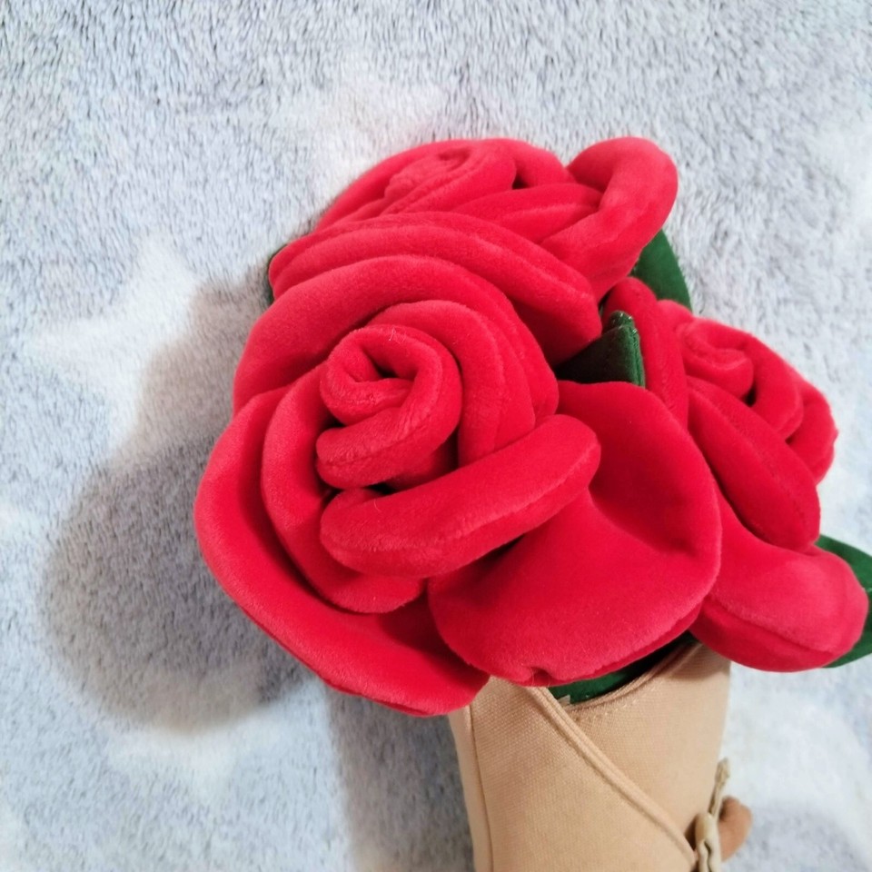 JELLYCAT ROSE BOUQUET NEW Plush Toy Red Flower Holiday Valentine Gift ...