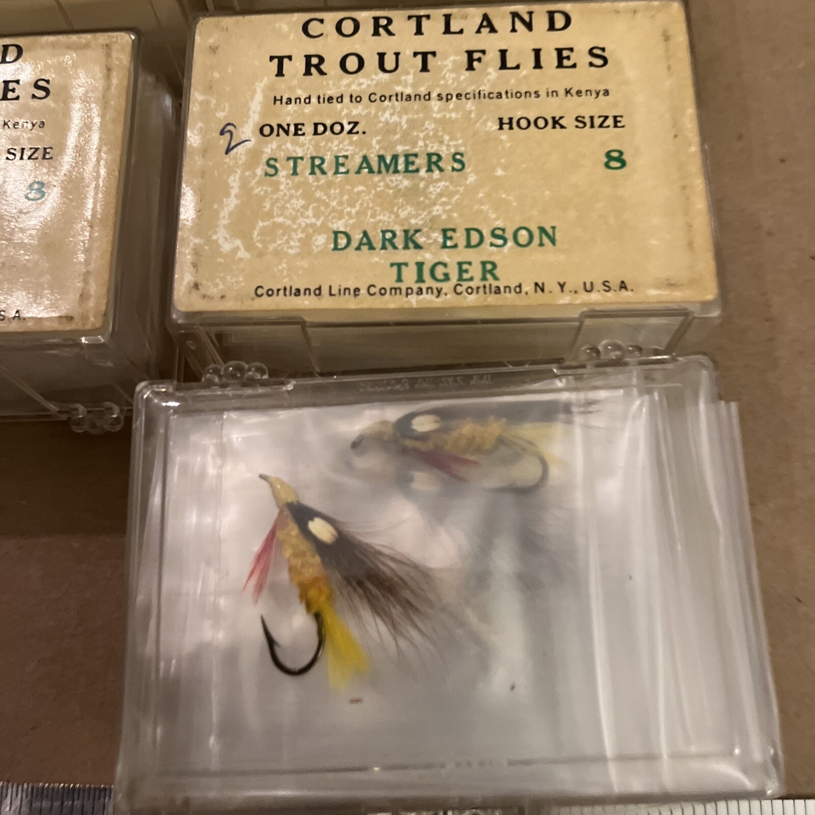 24 Cortland Trout Flies New Fly Fishing Lure Streamers 8 Hook ‘Dark ...