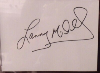 LANNY MCDONALD HOFER OVERSIZED HAND SIGNED CUT SIGNATURE SLABBED PSA ...