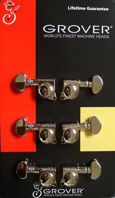 Grover 305N Mid-Size Rotomatics® Tuning Machines, 3 +3, Nickel Finish ...