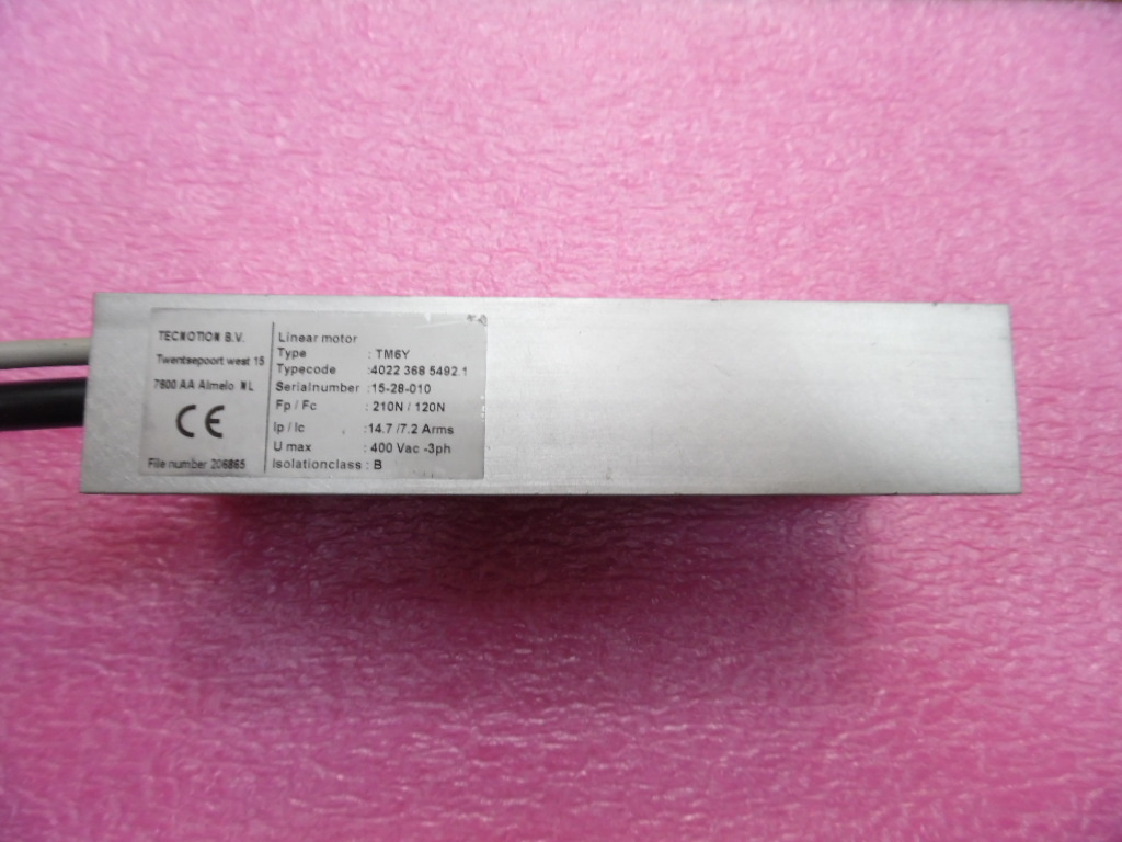 LINEAR MOTOR TM6Y 4022 368 5492.1 210N/120N 14.7/7.2 ARMS 400vac -3ph ...