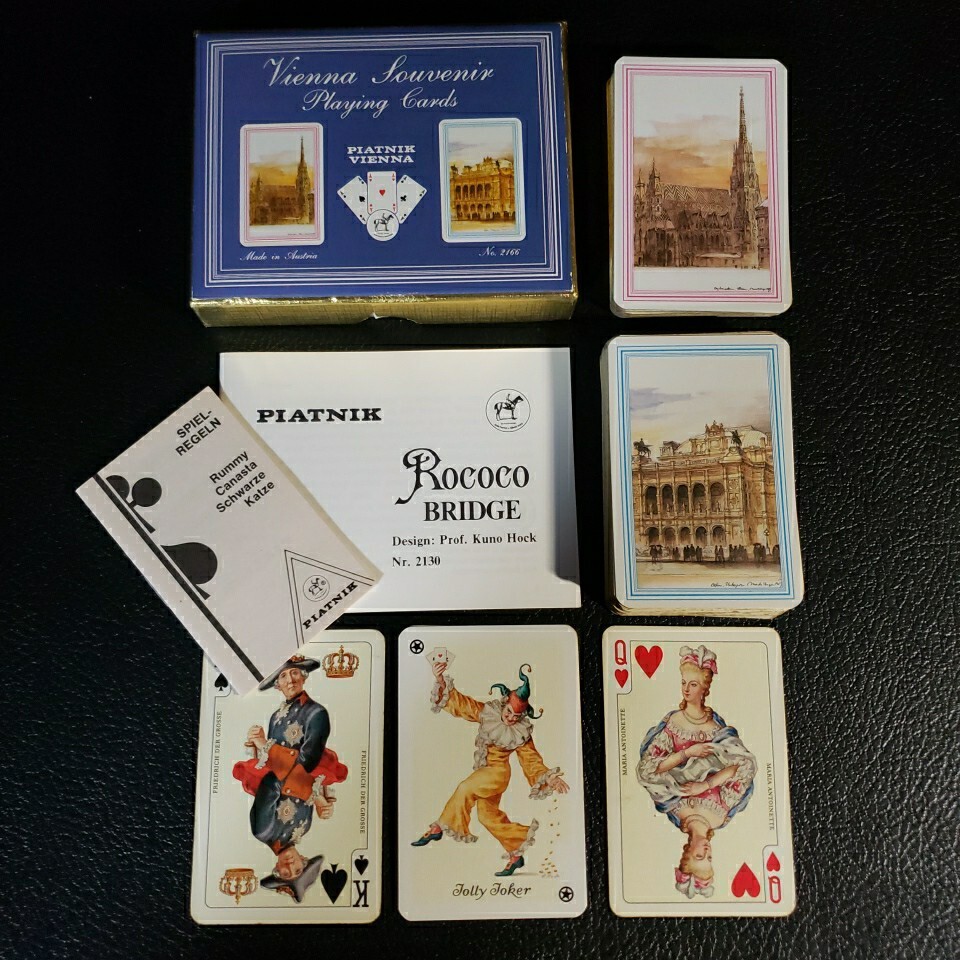Piatnik Nr. 2166/2130 Vienna Souvenir Rococo Bridge Playing Cards ...