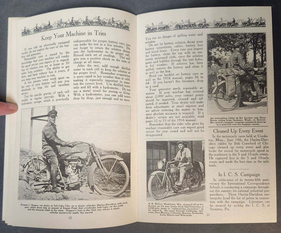 1916 The Harley-Davidson Enthusiast Motorcycle Magazine; VERY RARE ...