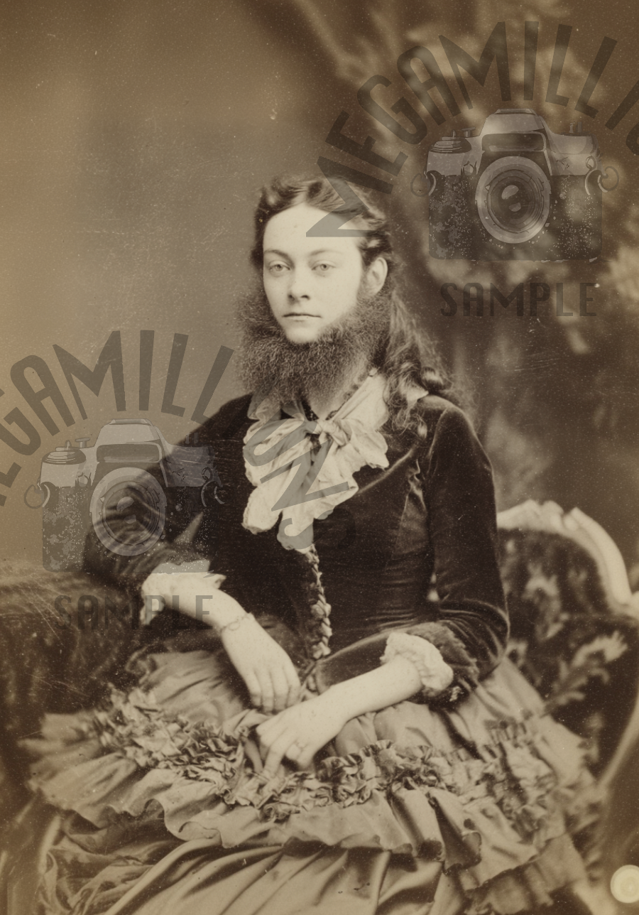 Vintage 1850's Photo of Bearded Lady RARE PHOTO - CIRCUS FREAK 105 | eBay