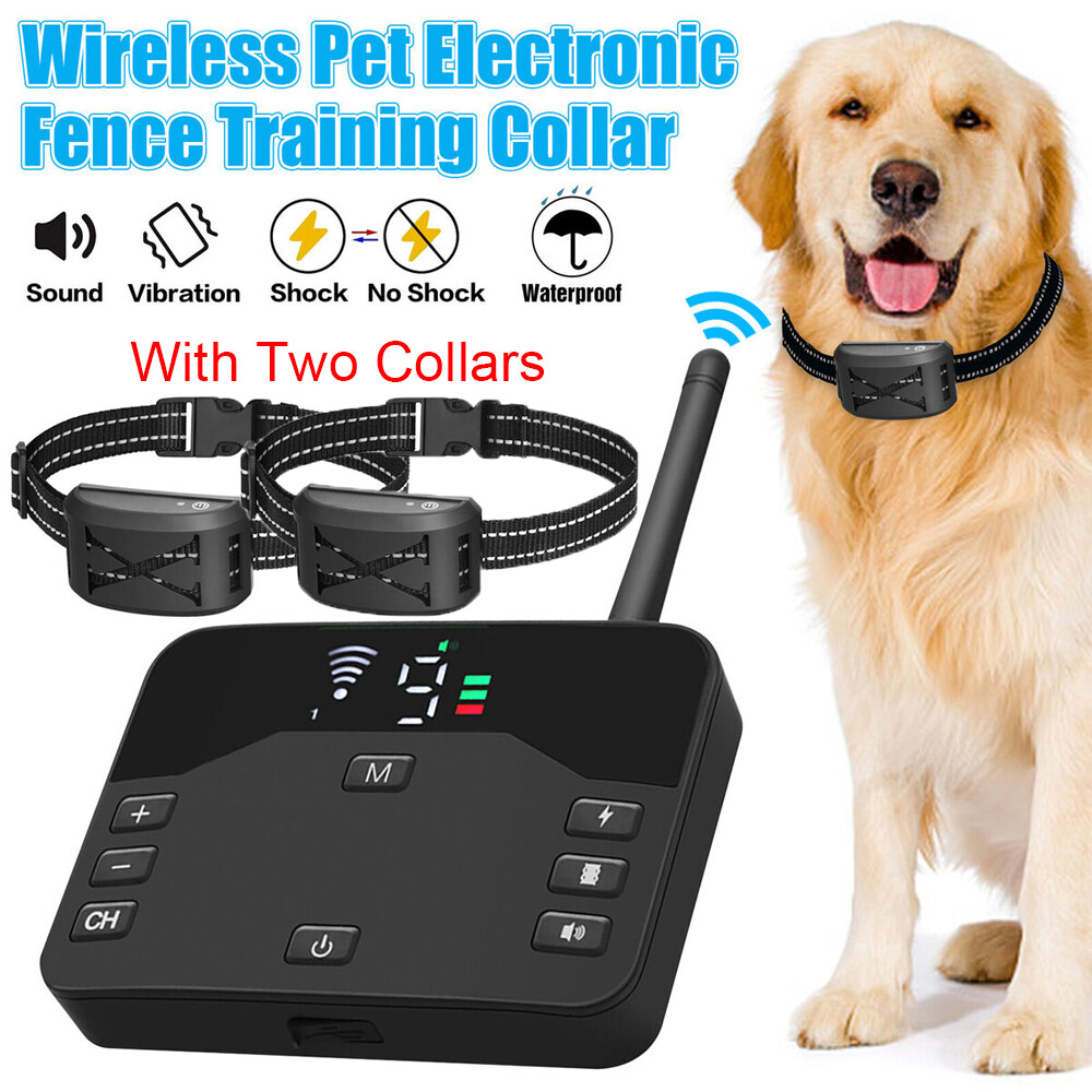Electric Dog Fence System Wireless Hidden Pet Boundary Containment with ...