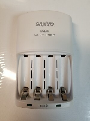 Sanyo White Battery Charger For Rechargeable Batteries Ni MH - CHARGER ...