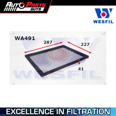 Wesfil Air Filter A491 fits Ford Falcon 4.0 (AU), 4.0 (XH), 4.0 LPG (AU ...