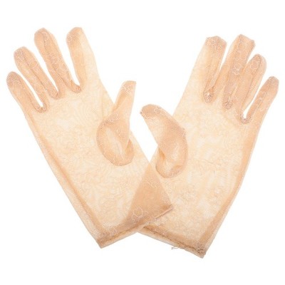 1 Pair Women's Short Mesh Gloves Women'S Summer Tulle Gloves Opera ...