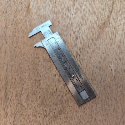 OMEGA VINTAGE POCKET CALIPER Sliding Rule Micrometer | eBay
