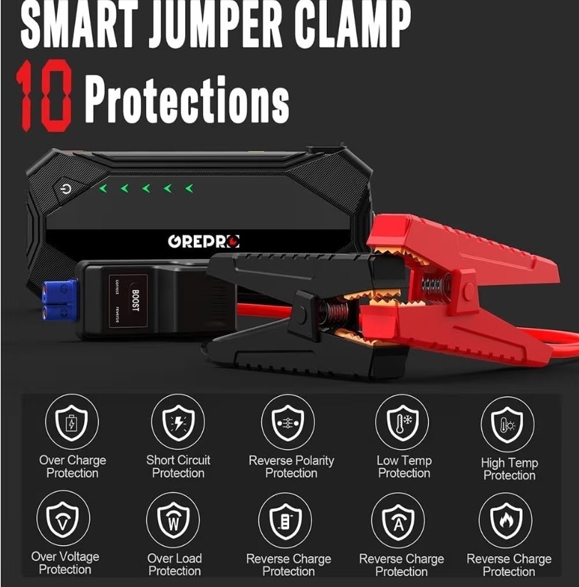 GREPRO 181 3000A Jump Starter Power Pack Car Battery Booster Jump ...