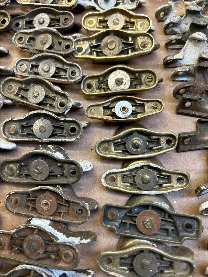 Antique Vintage Cast Iron Brass Bronze Window Locks Keepers | eBay