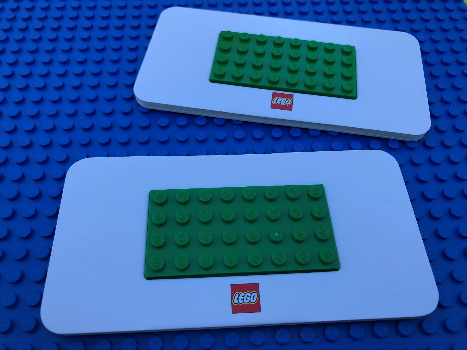 Lego GREEN MINIFIGURE DISPLAY BASEPLATES QTY 2 Base Plates Figures City ...