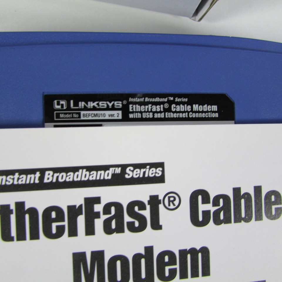 Linksys EtherFast Cable Modem with USB & Ethernet Connections (BEFCMU10 ...