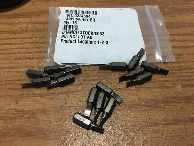 Slotted Hex Insert Bit 5-6 x 1" Qty 15 | eBay