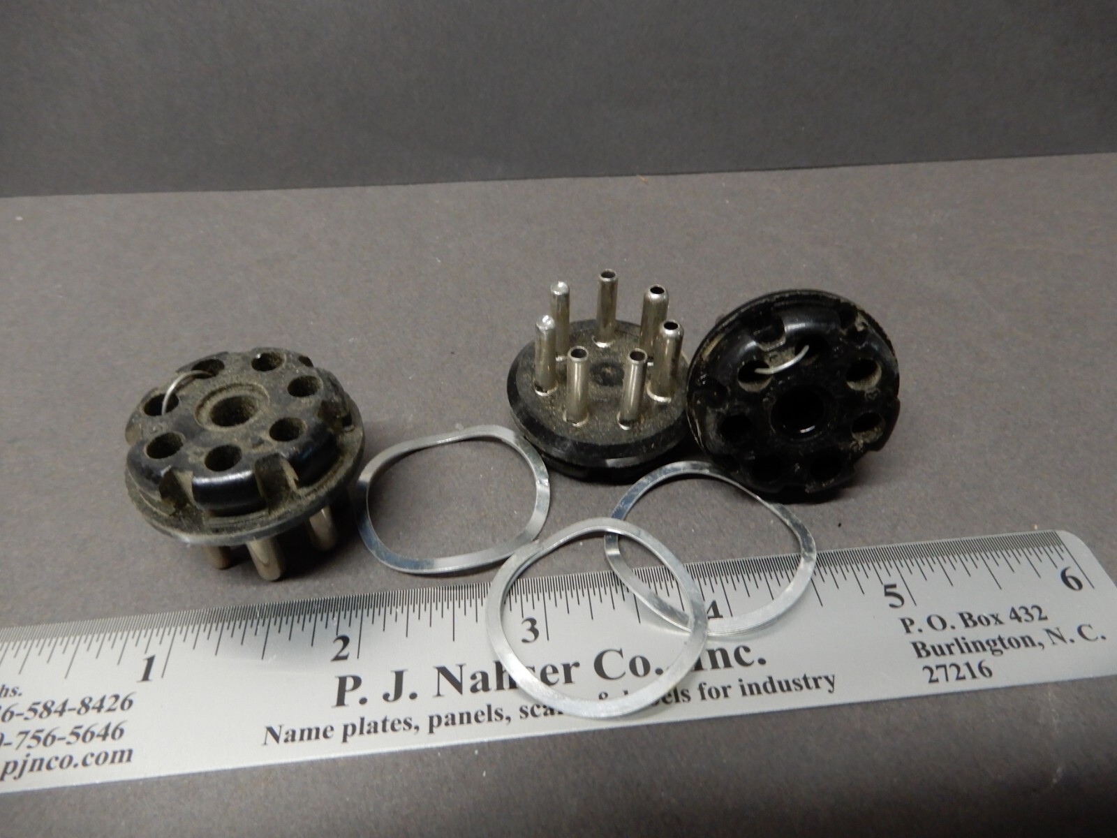 Amphenol 7 Pin Retaining Ring Plug 86CP7 (3) NOS Amplifier/Organ Pins 4 ...