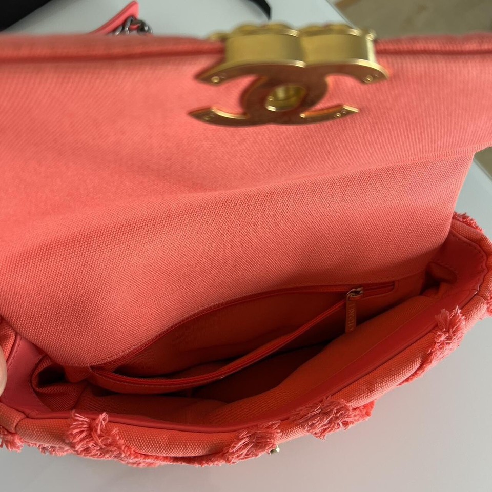 Authentic Chanel Cotton Flap Bag | eBay