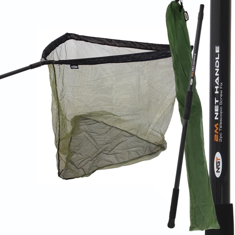 NGT FISHING NET HANDLE FISHING NETS 36" 42" 50" DUAL FLOAT NET STINK ...