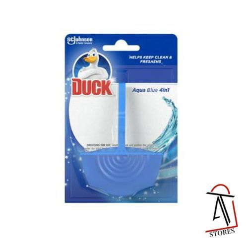 Duck Rim Block Toilet Cleaner Aqua Blue & Green Prevent Limescale 38g ...