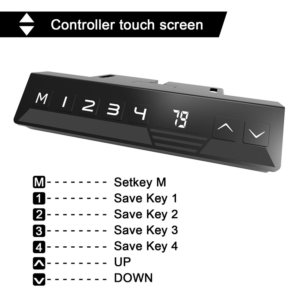 Electric Standing Laptop Desk Adjustable Height w/ Controller Home ...