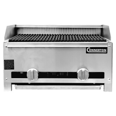 Connerton RLRB-23-47L-S 47" Countertop Gas Lava Rock Charbroiler w/ (4 ...
