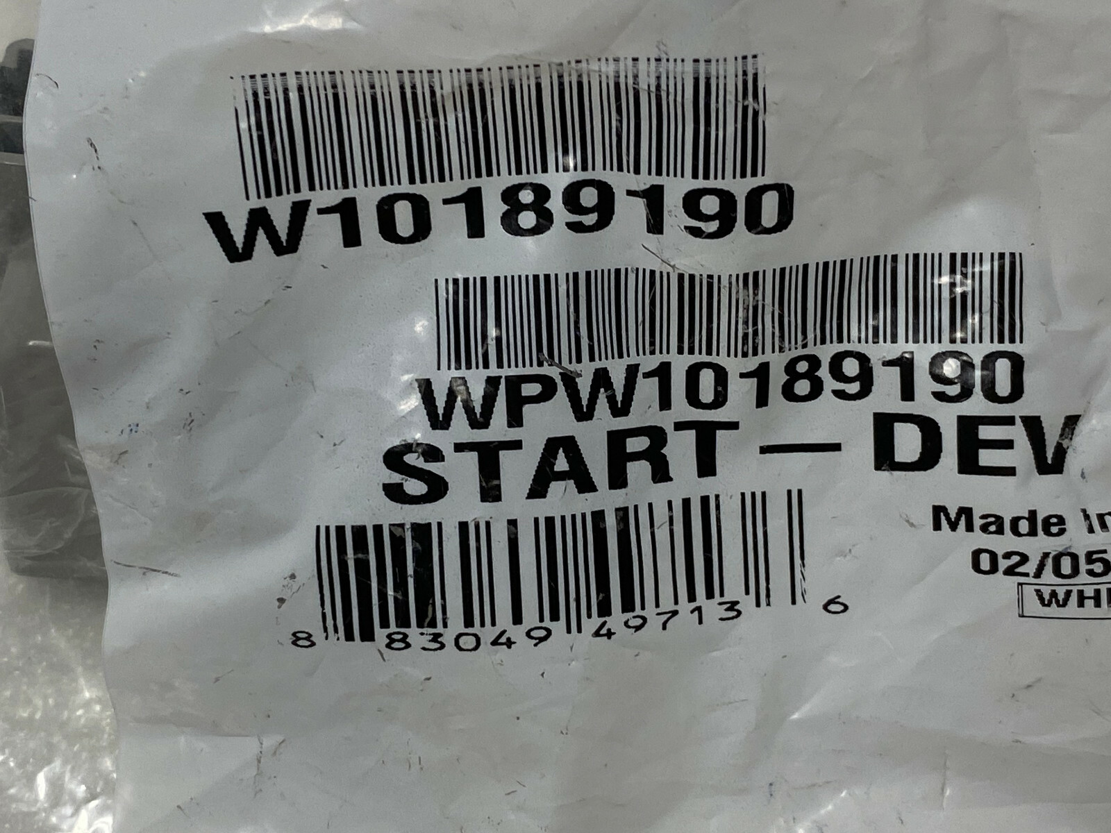 GENUINE OEM Whirlpool Start Device Assembly W10189190 | eBay