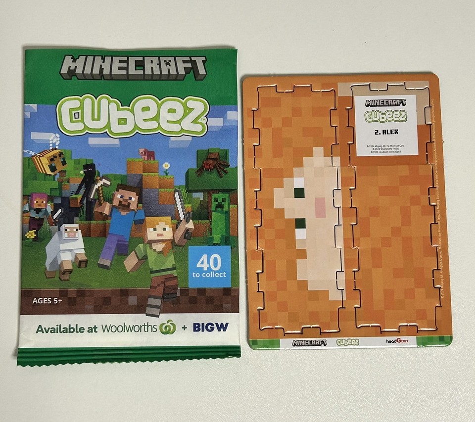 2025 Woolworths Minecraft Cubeez - No 2 Alex | eBay