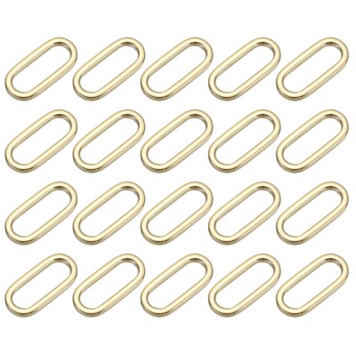 20 Pcs Metal Oval Ring, 1 1/4" Flat Oval Ring Buckle Belt Fastener ...