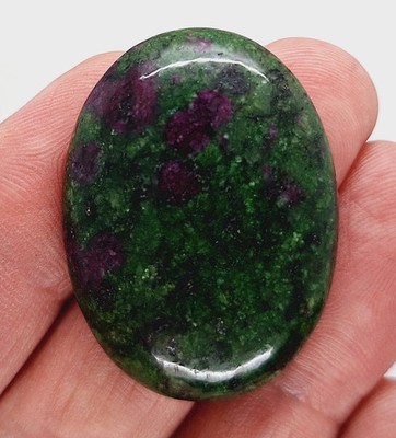 40x30mm Anyolite Ruby in Zoisite loose flat backed cabochon S2203E | eBay