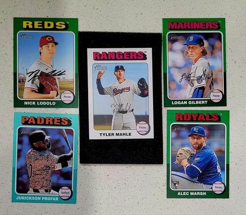 2024 Topps Heritage High 5x Lot WHITE & TEAL BORDER SP PARALLEL ...