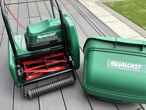 Qualcast Classic 30 Electric Cylinder Mower Serviced 12" cut Allett ...