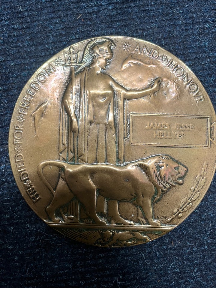 WW1 British Death Plaque – James Jesse Hellyer – Original Dead Man’s Penny | eBay UK